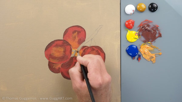 Trauben malen mit Acrylfarben - So einfach geht das